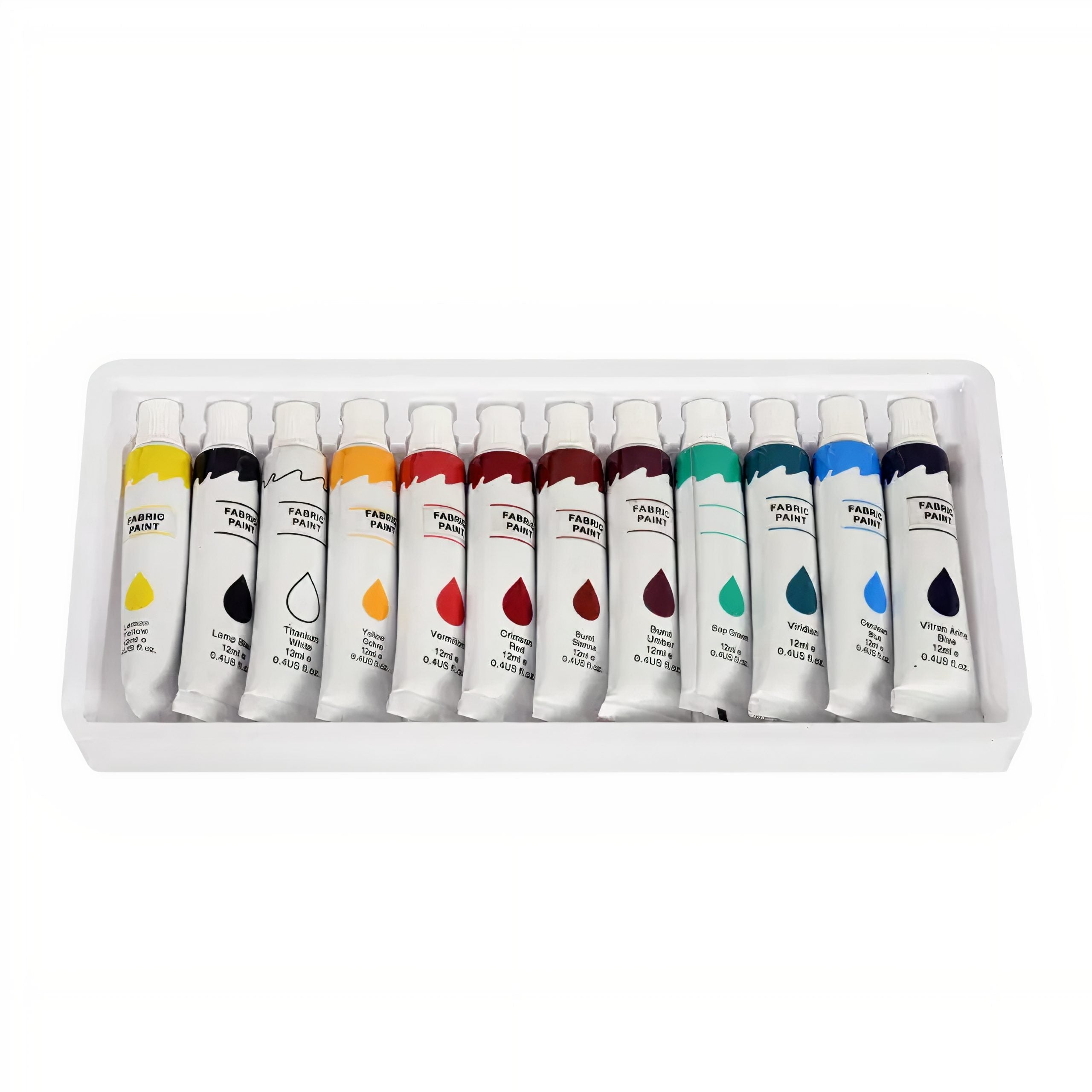 Set Tempera Acuarele la Tub- Fabric 12ml, Diferite Culori 12 bucati/se ...